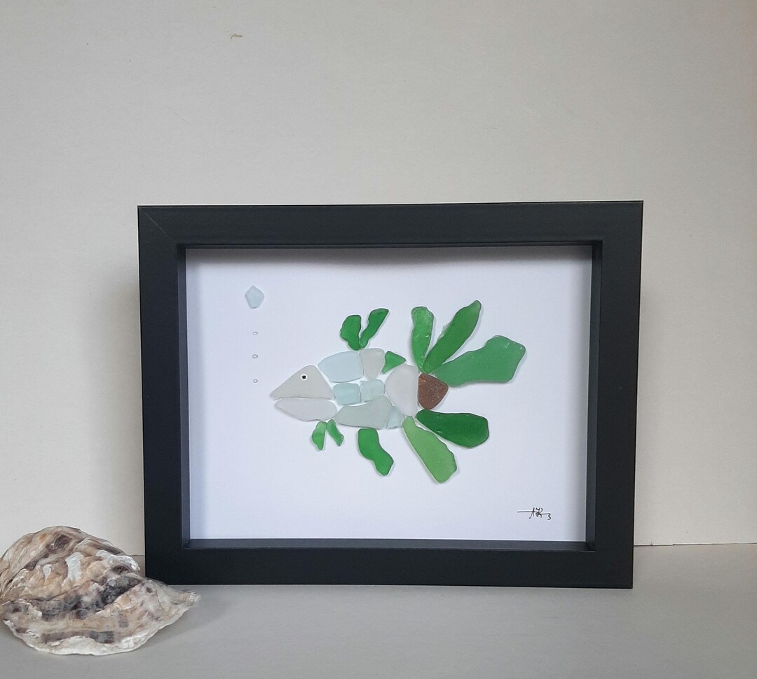 Sea Glass Art, Sea Glass Fish, Gorgeous Gift for Family, Best Friend ...