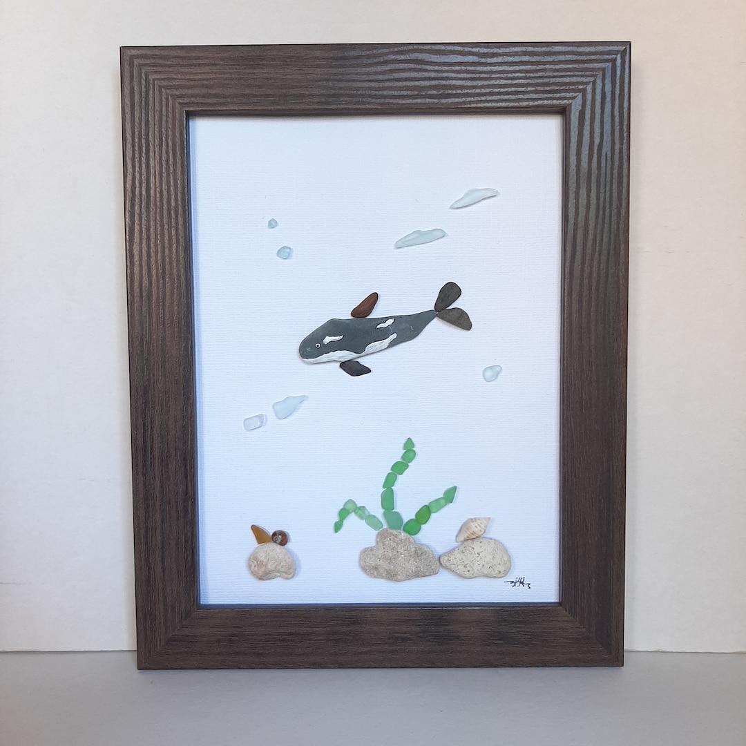 Pebble Art Fish, Pebble Art Orca, Hand Painted Beach Stone, Gorgeous ...