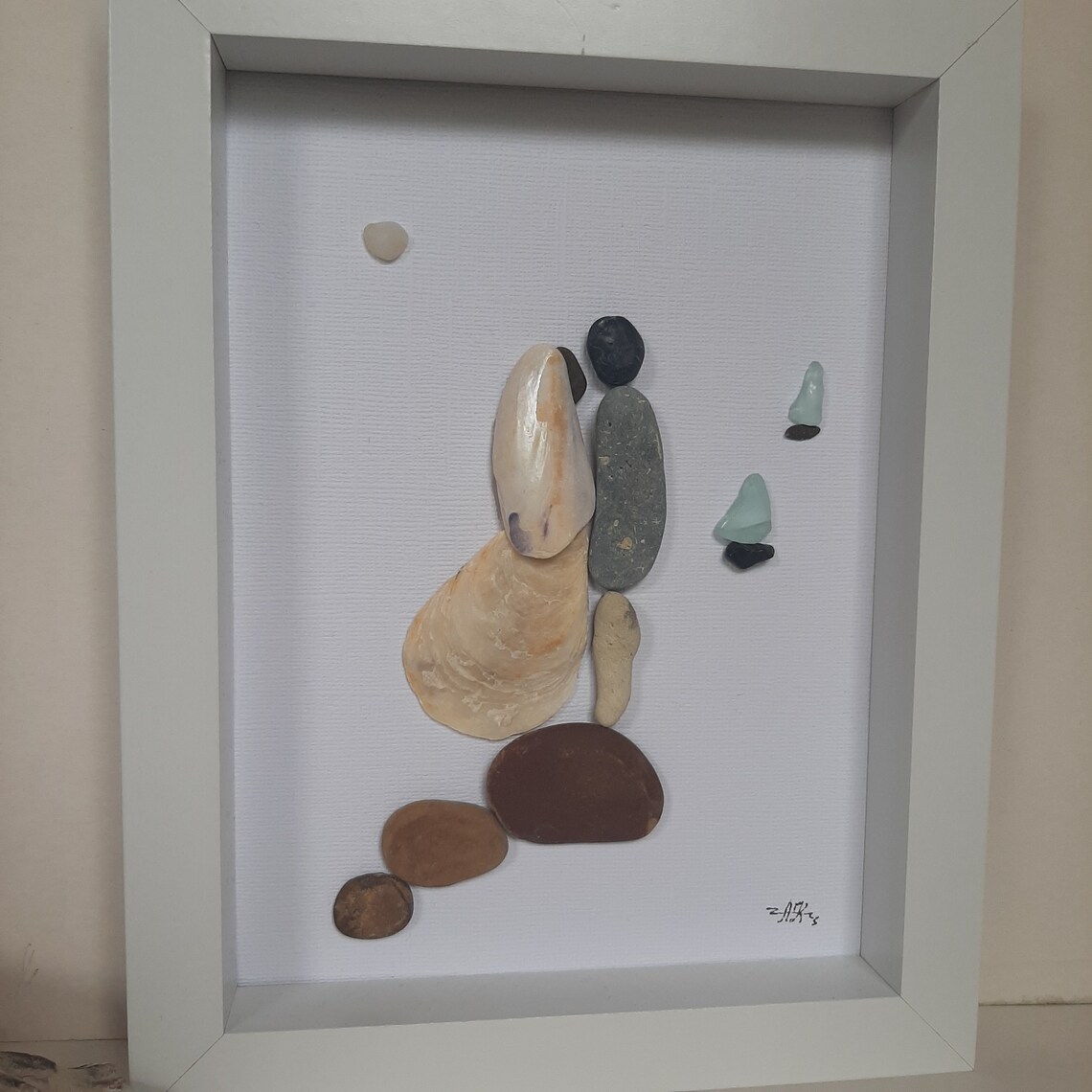 Sea Shell Wedding Picture, Bride and Groom Wedding Present, Unique ...