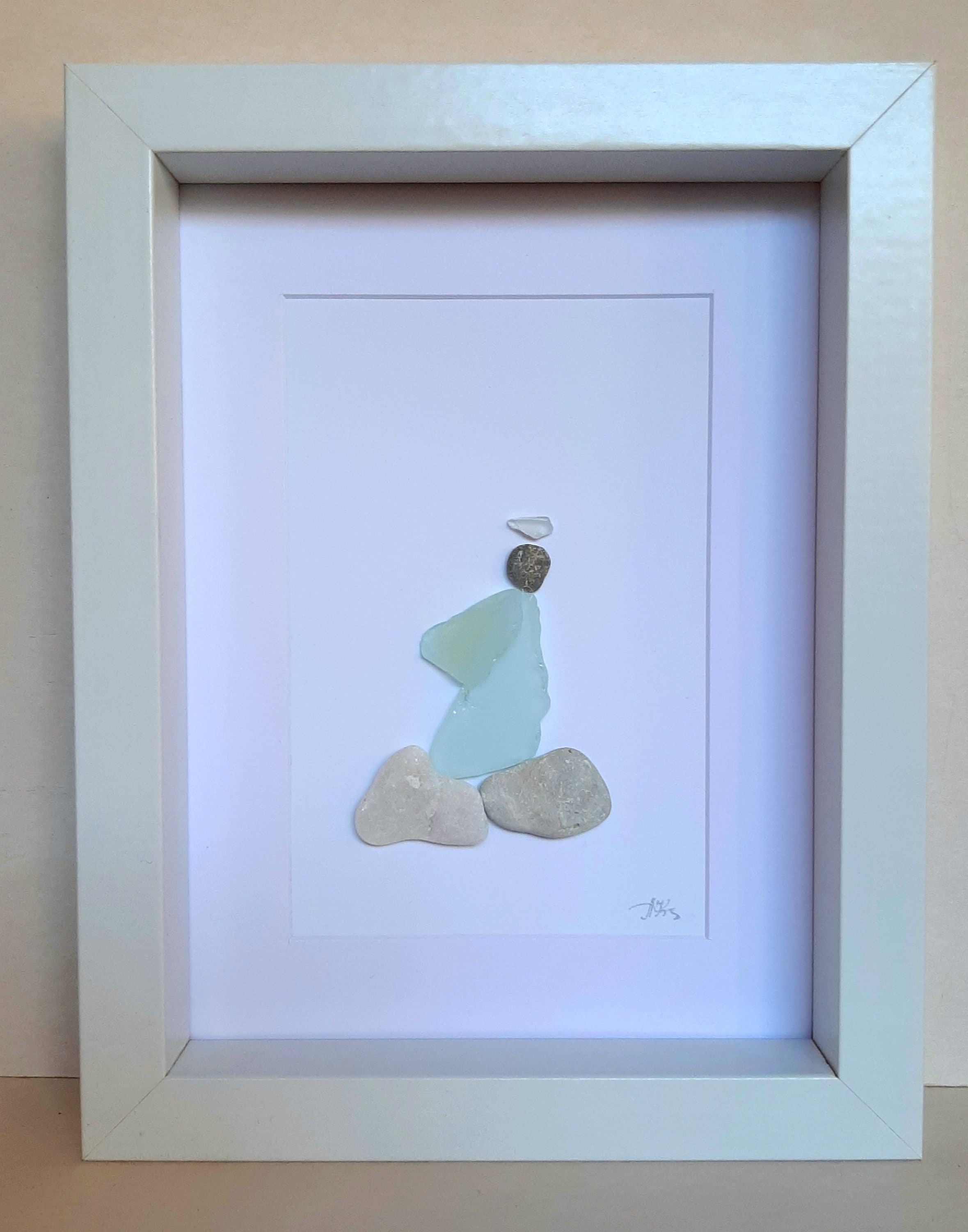 Sea Glass Angel, Pebble Art, Sea Glass Art, Family Gift, Best Friend ...