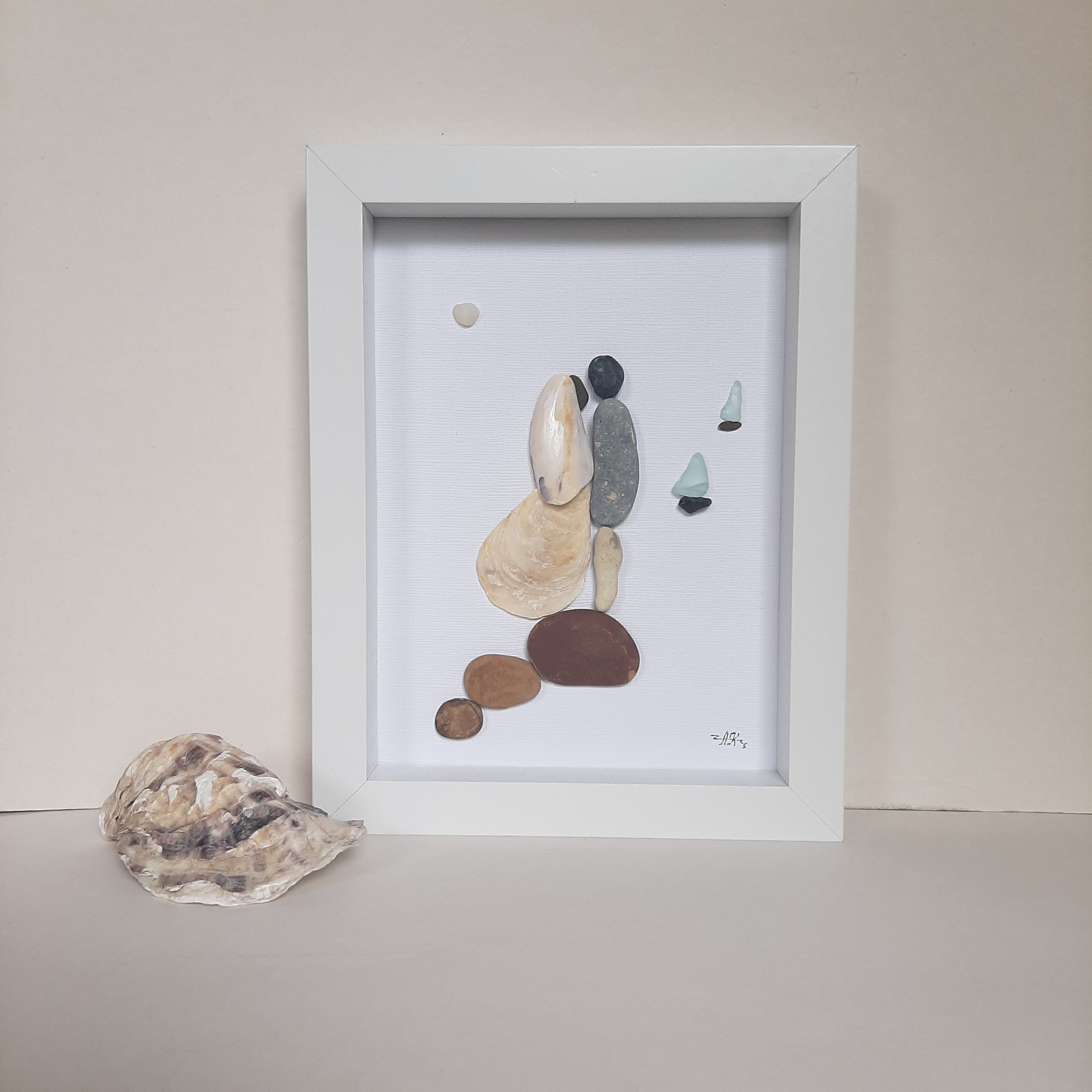 Sea Shell Wedding Picture, Bride and Groom Wedding Present, Unique ...