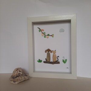 Cat and Dog, Pebble Cat, Best Friends, Cat, Dog, Anniversary Gift, Rock ...