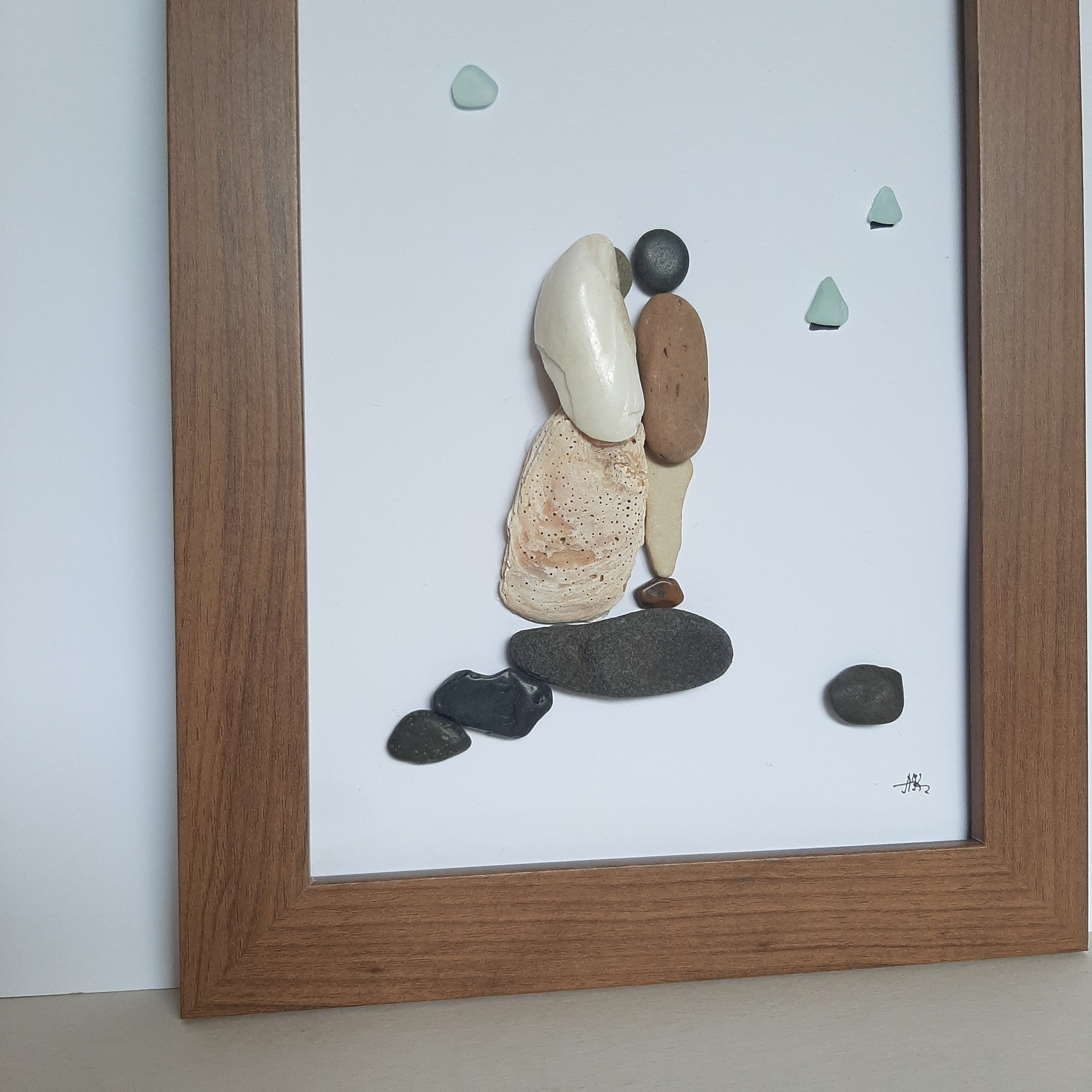 Sea Shell Wedding Picture, Bride and Groom Wedding Present, Unique ...