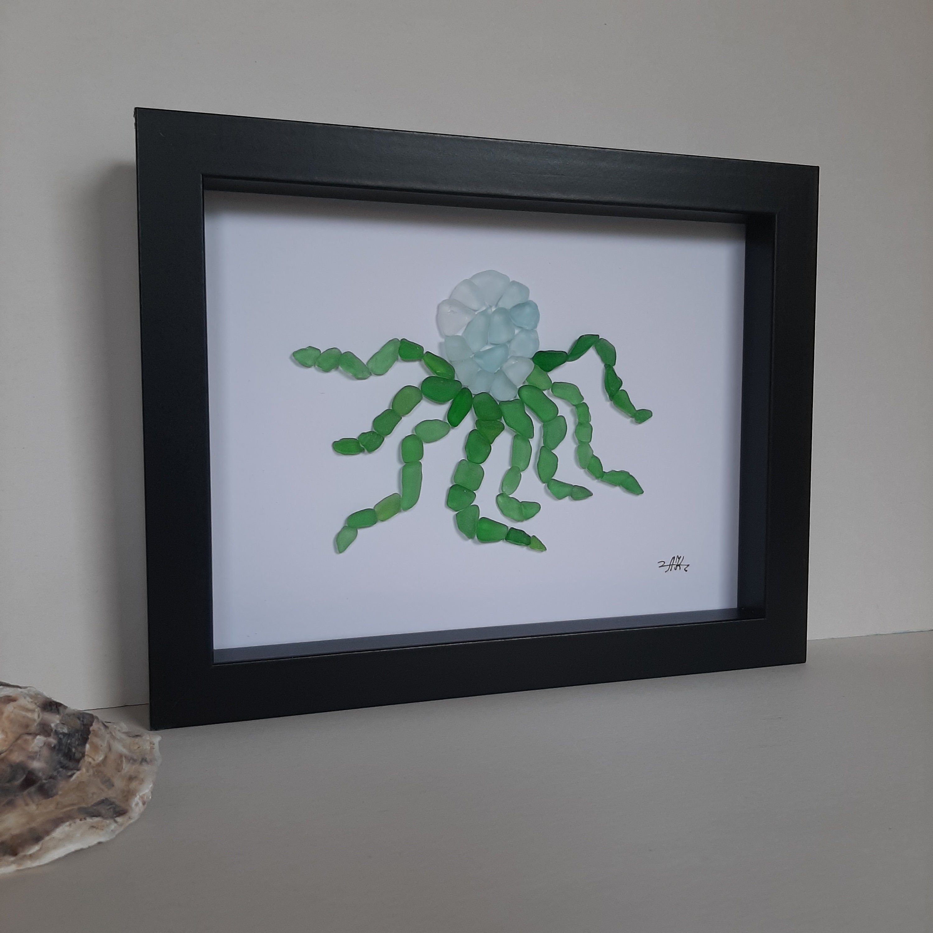 Sea Glass Art, Sea Glass Octopus, Gorgeous Gift for Family, Best Friend ...