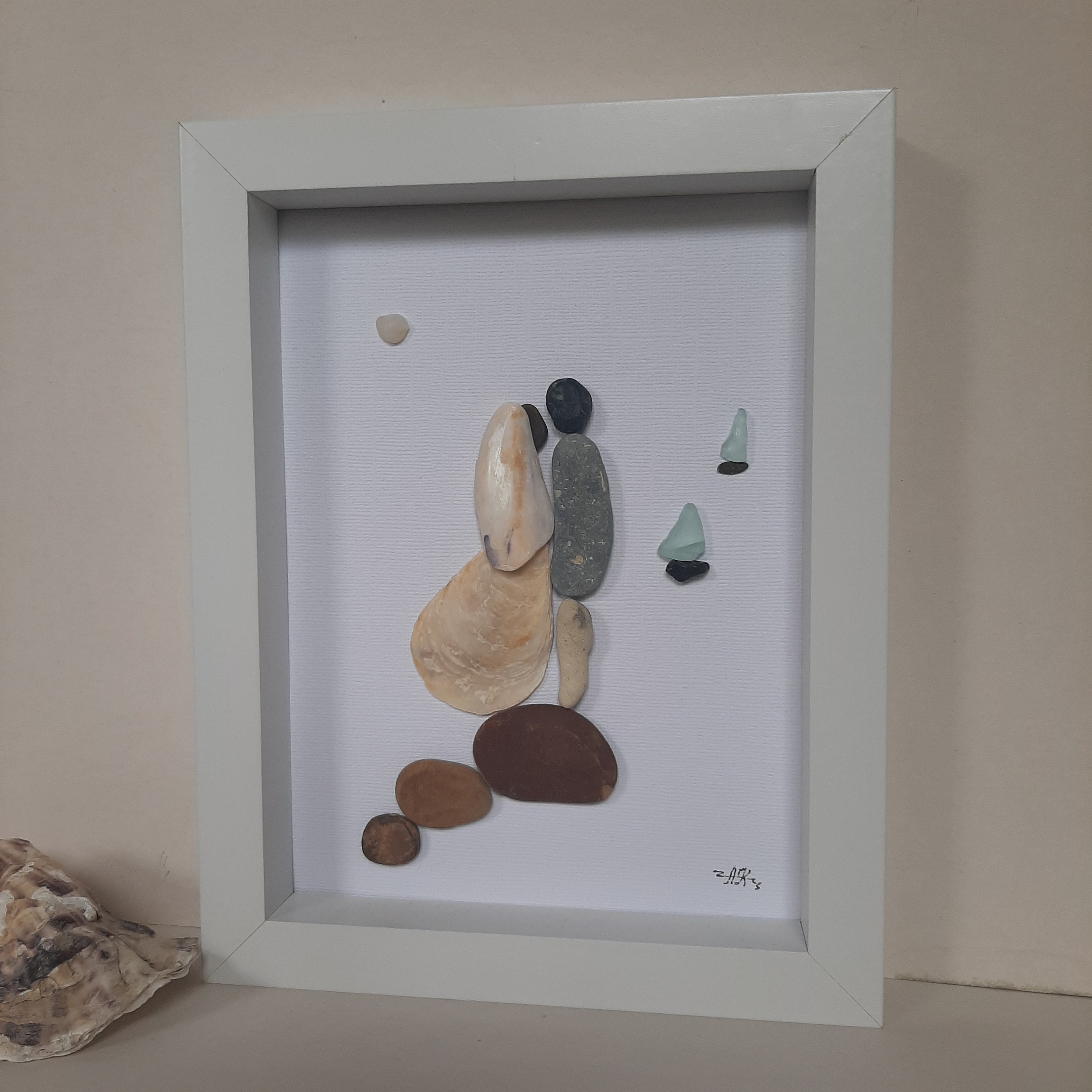 Sea Shell Wedding Picture, Bride and Groom Wedding Present, Unique ...
