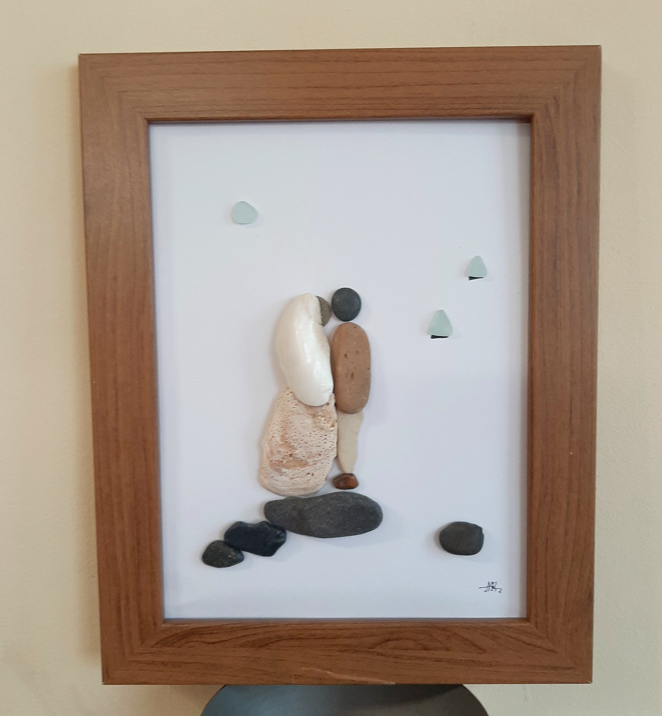 Sea Shell Wedding Picture, Bride and Groom Wedding Present, Unique ...