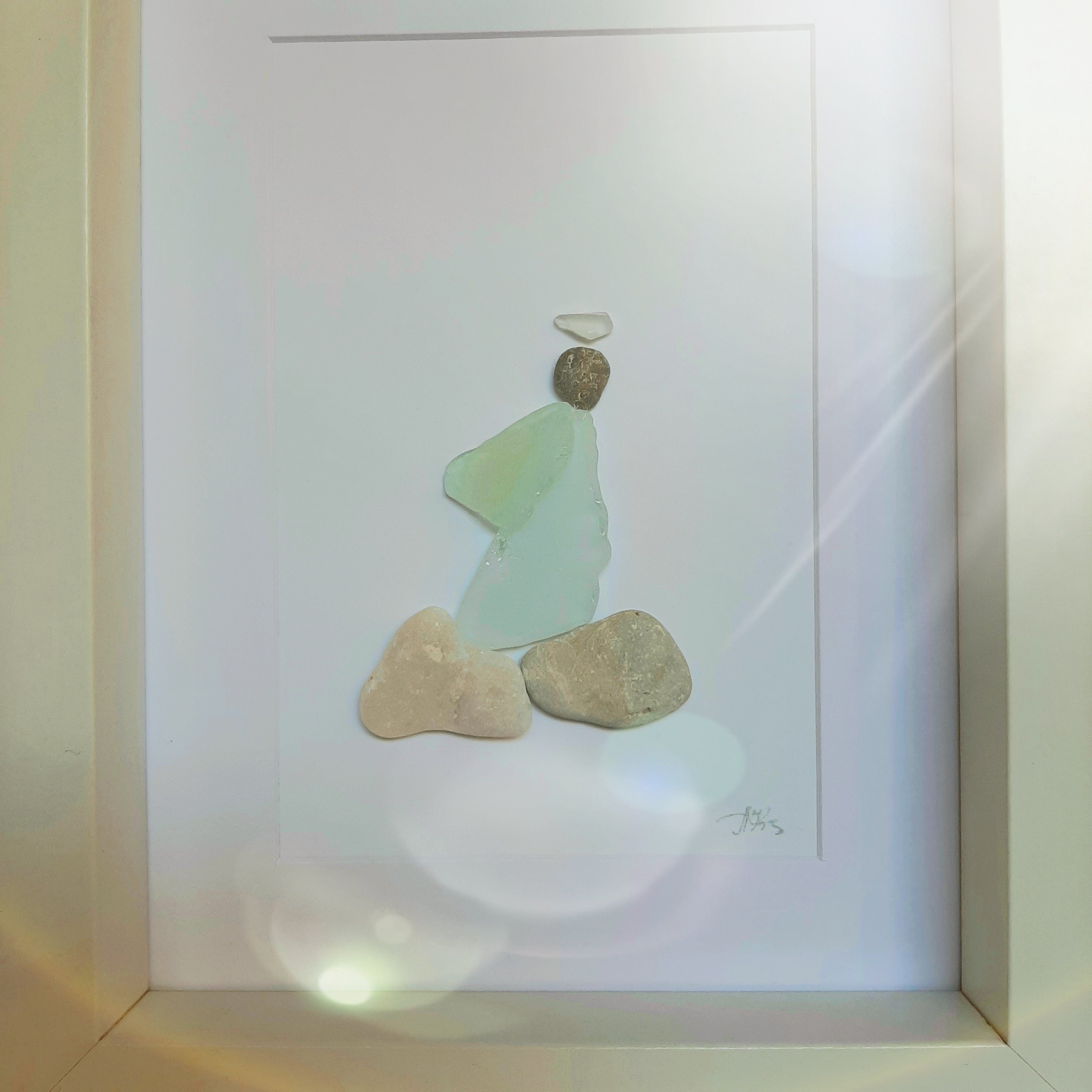 Sea Glass Angel, Pebble Art, Sea Glass Art, Family Gift, Best Friend ...