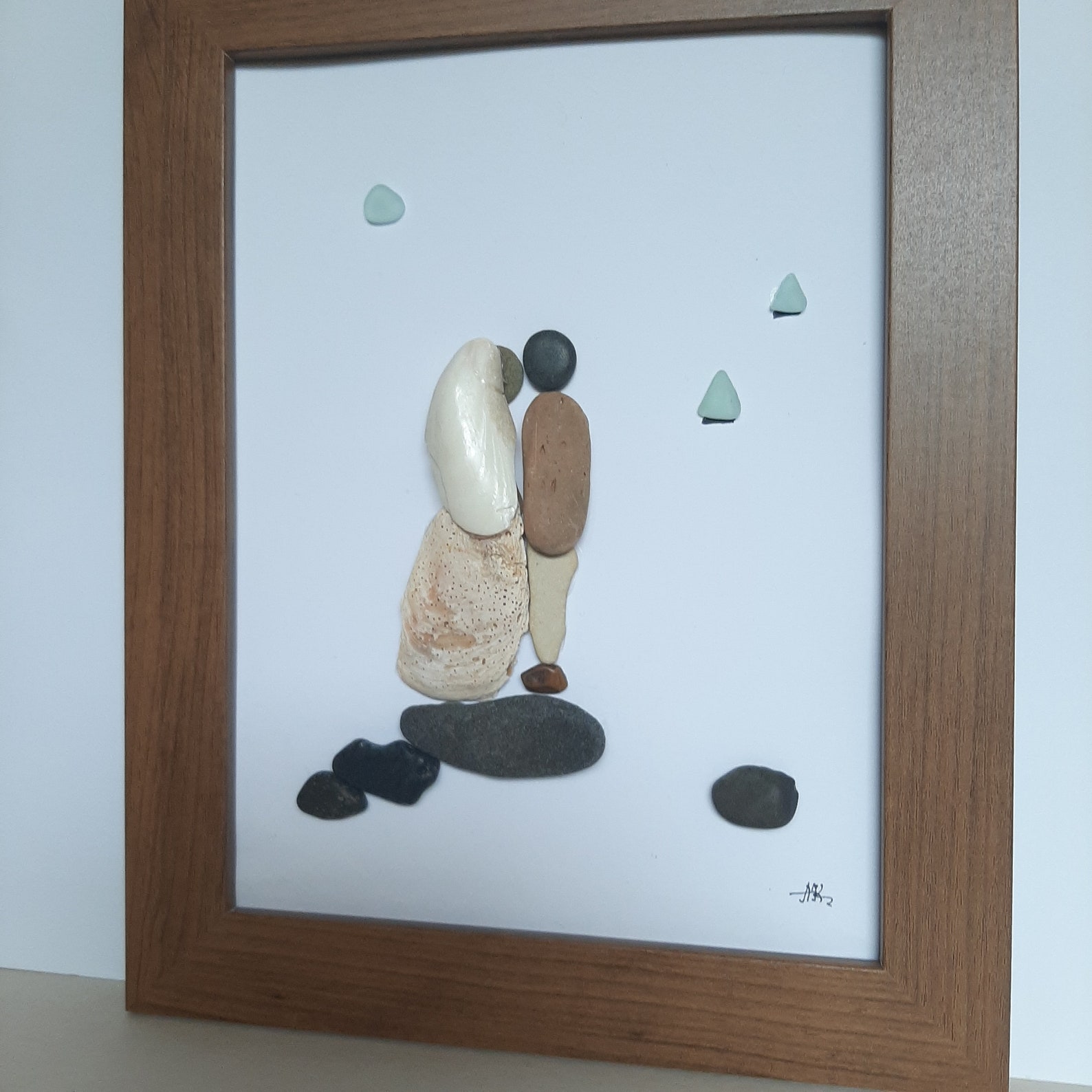 Sea Shell Wedding Picture, Bride and Groom Wedding Present, Unique ...