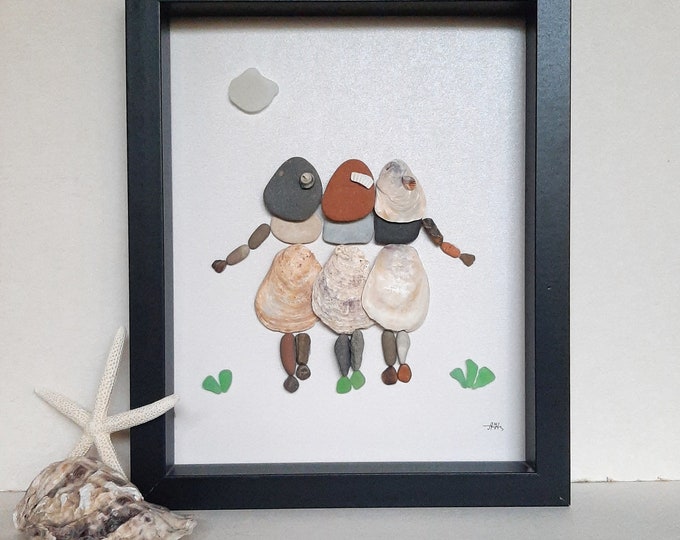 COASTAL DECOR / SEASHELL Girlfriends at the Beach / Seashell Divas ...