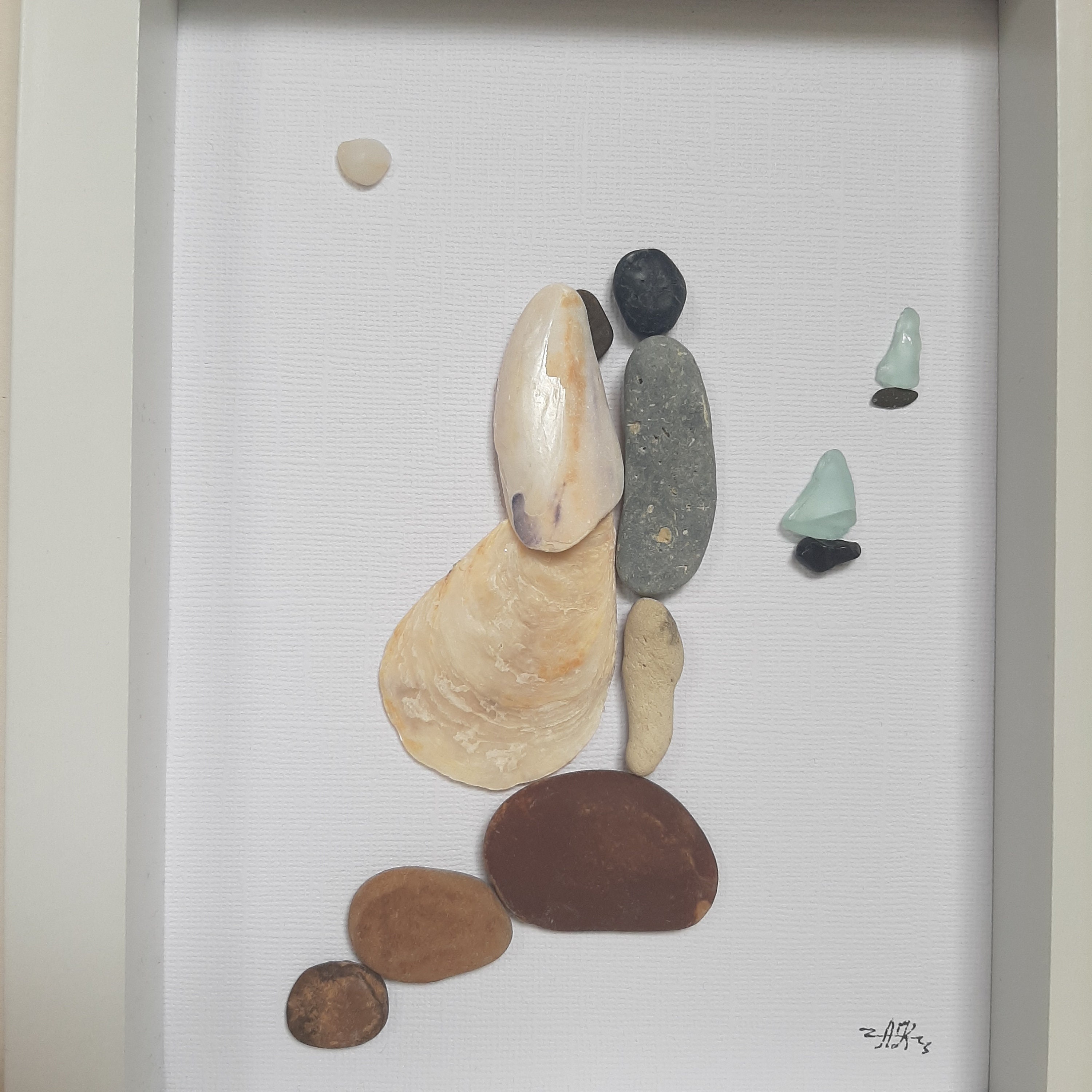 Sea Shell Wedding Picture, Bride and Groom Wedding Present, Unique ...