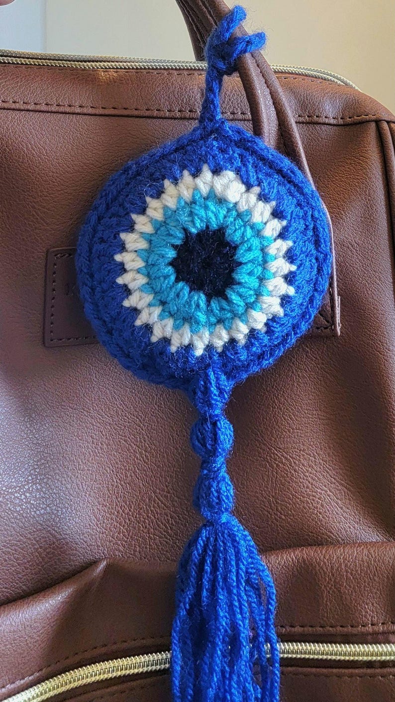 Crochet Evil Eye Charm - Etsy