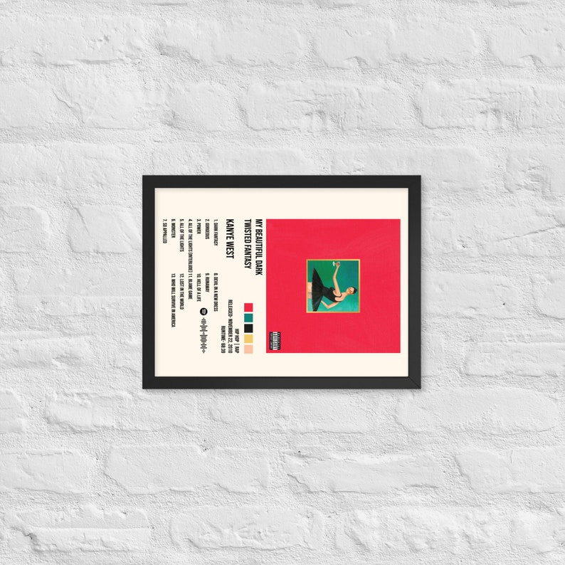 Kanye West Mbdtf Album Cover Poster Framed Etsy Canada