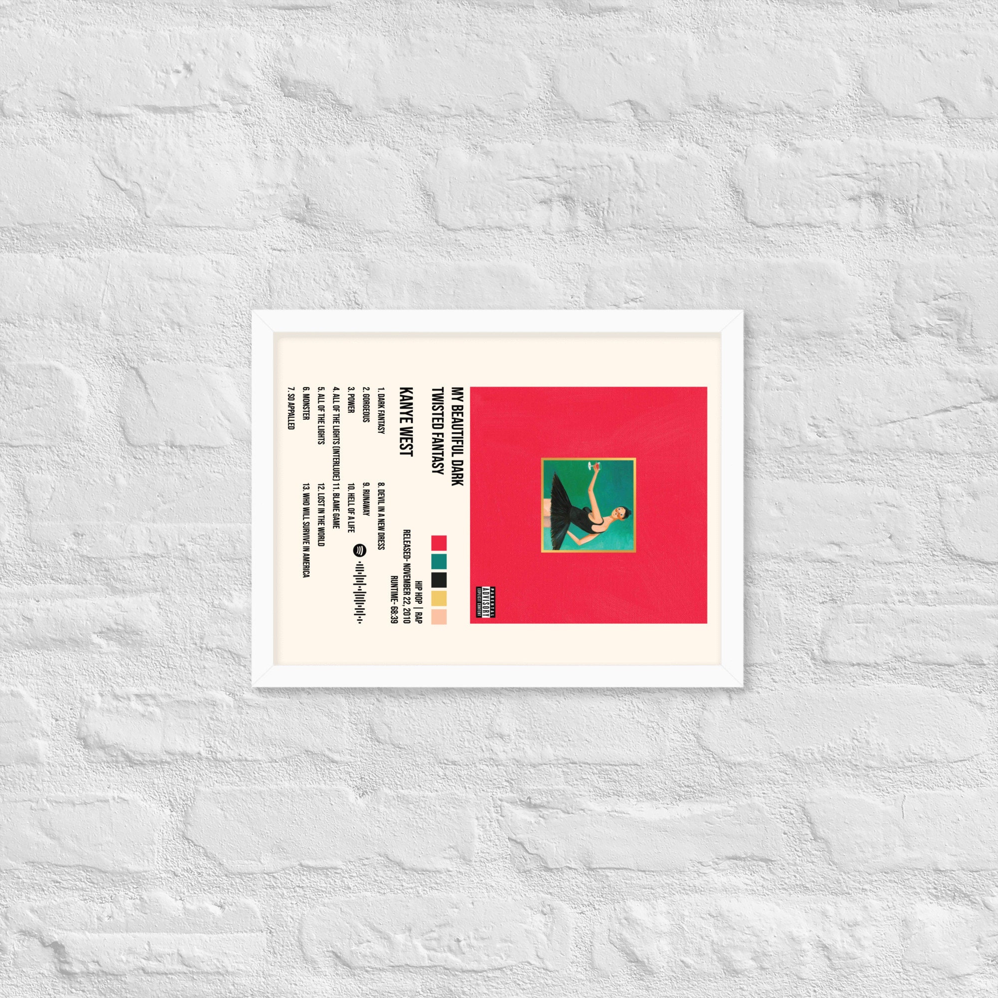 Kanye West Mbdtf Album Cover Poster Framed Etsy Canada