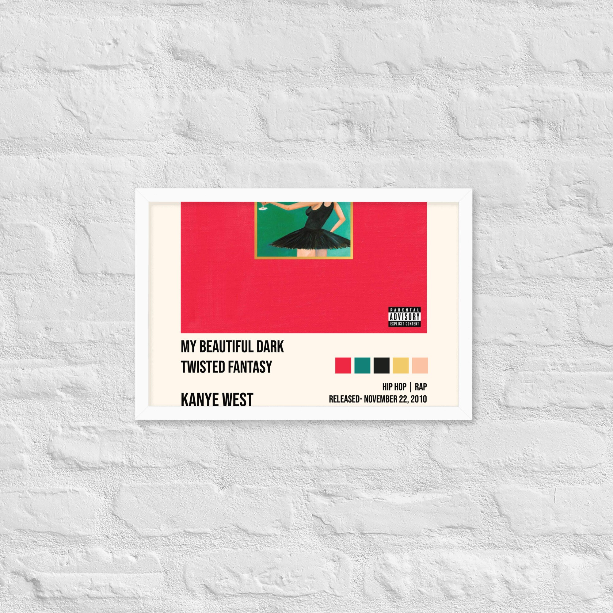 Kanye West Mbdtf Album Cover Poster Framed Etsy Canada