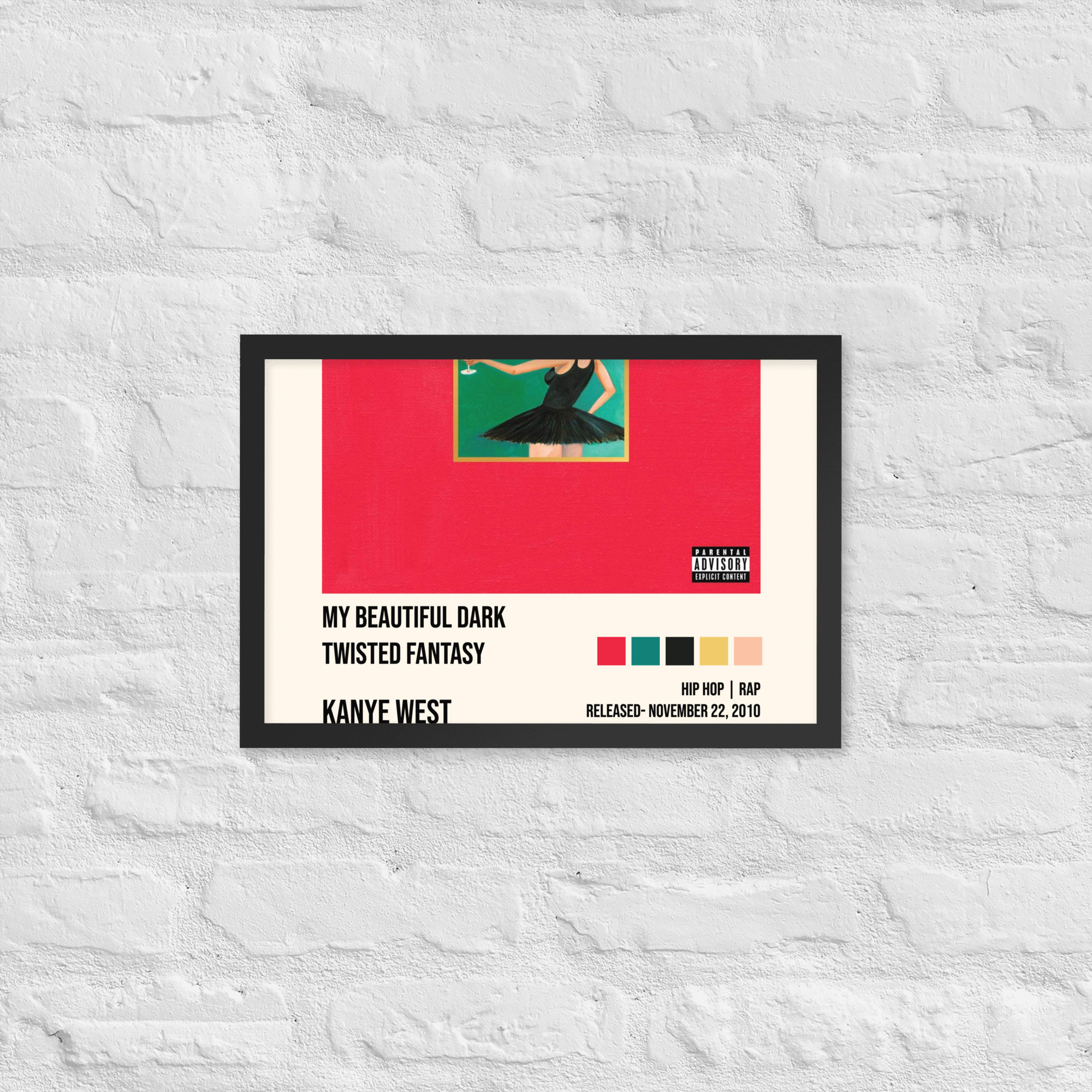 Kanye West Mbdtf Album Cover Poster Framed Etsy Canada