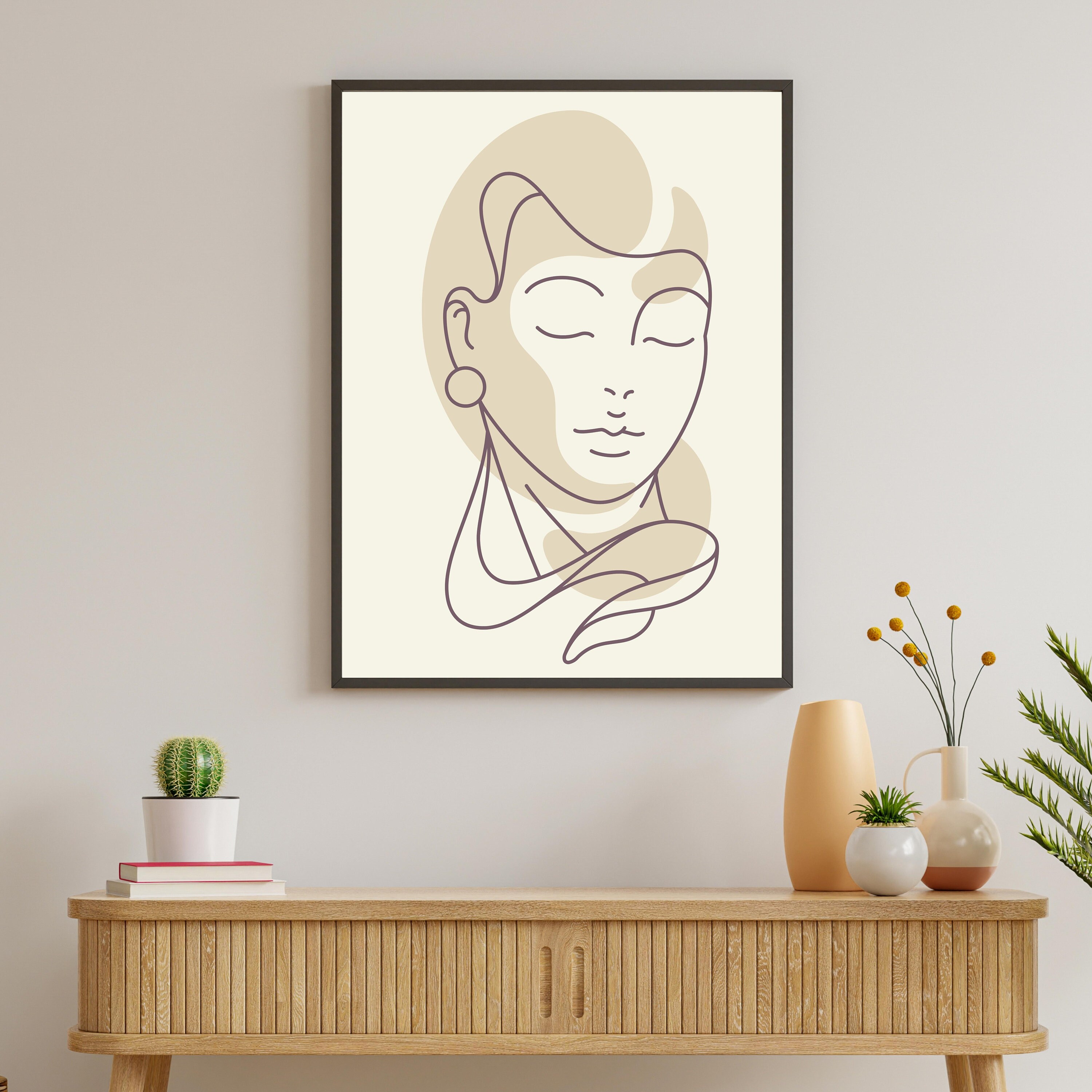 Woman Line Drawing, Printable Female Body Art, Female Line Art ...