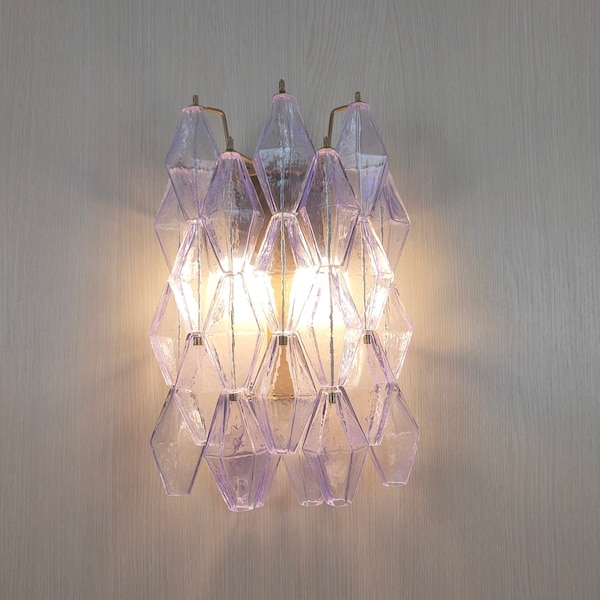 Purple Glass Wall Sconce - Etsy