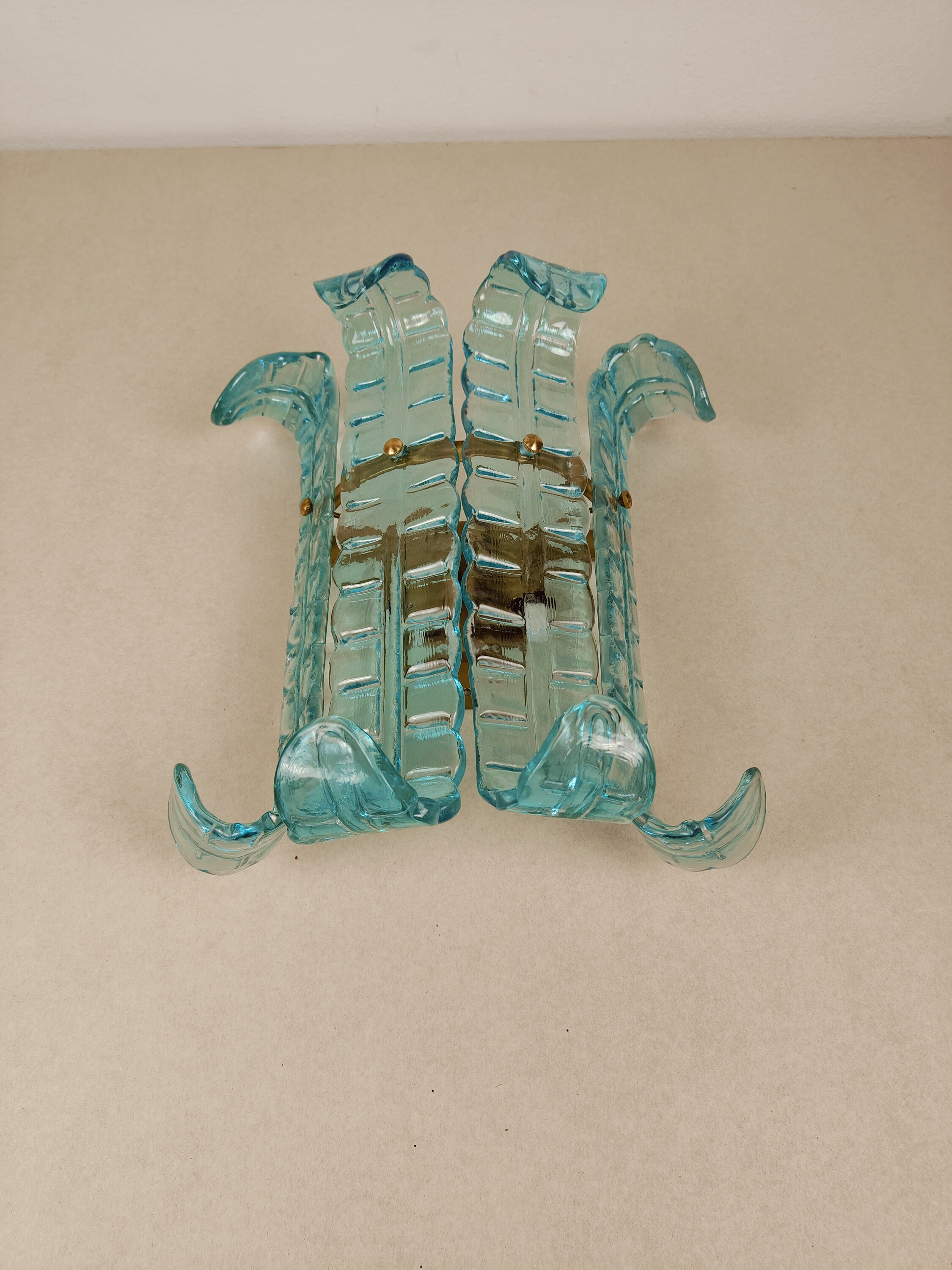 Murano Glass Felci Green Teal Wall Sconce - Etsy