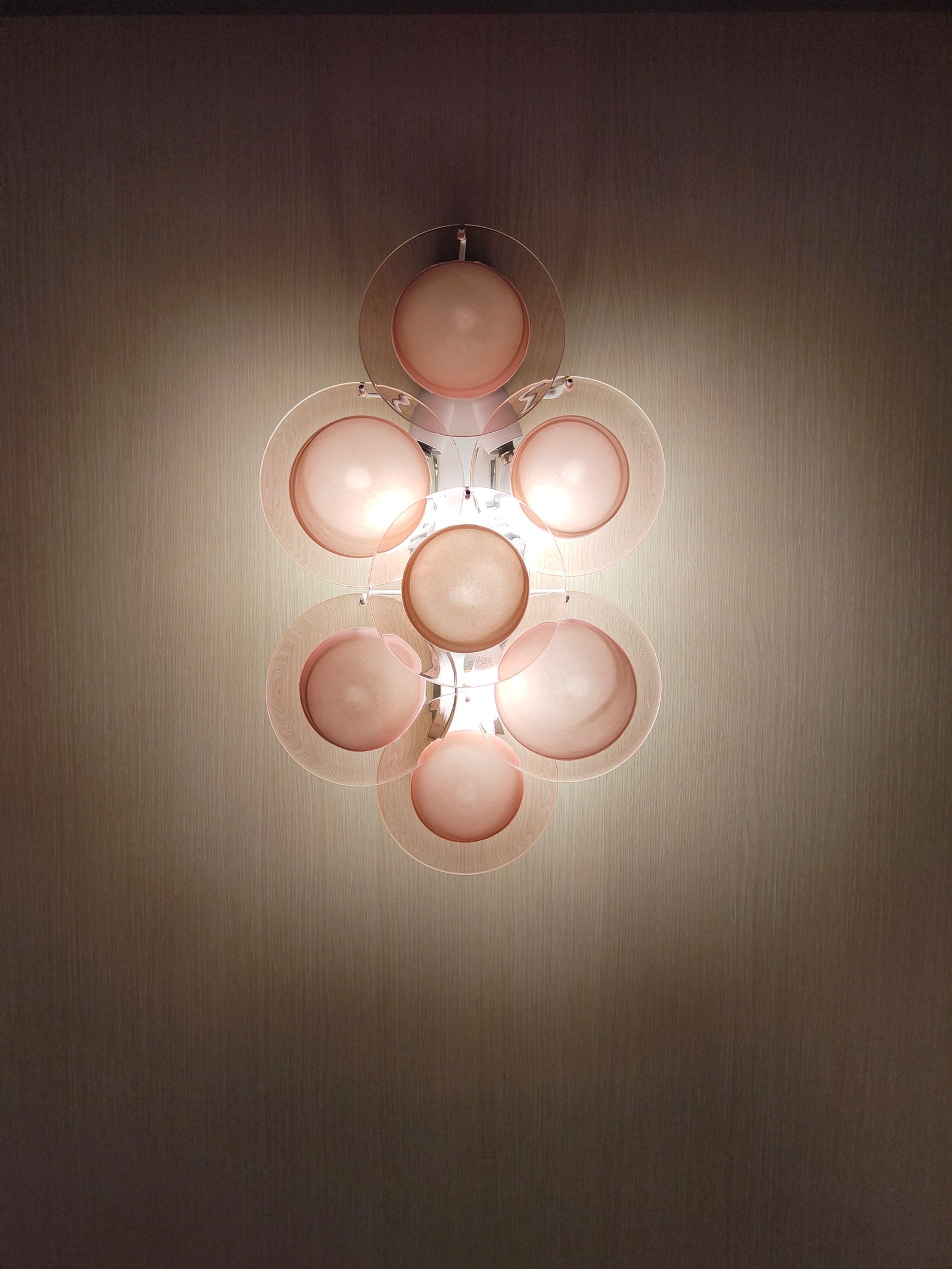 Murano Glass Pink Discs Wall Sconce - Etsy