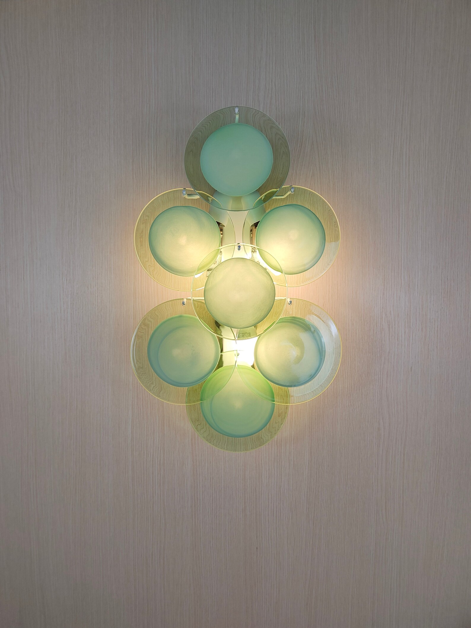 Murano Glass Green Discs Wall Sconce - Etsy