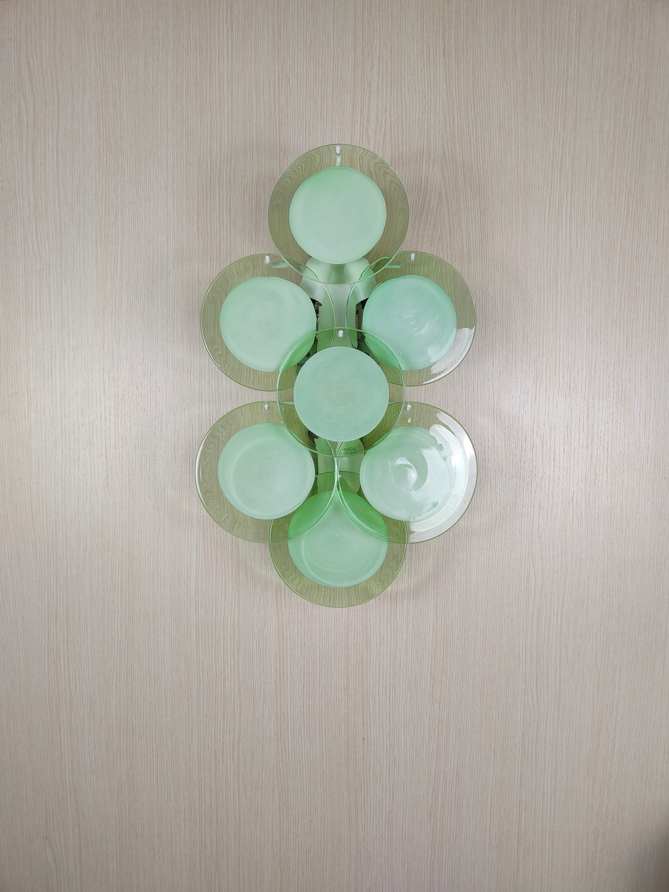 Murano Glass Green Discs Wall Sconce - Etsy