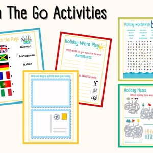 Printable Kids Travel Journal & Fun Activities, Holiday Journal, Travel ...