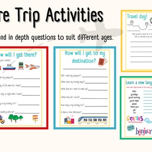 Printable Kids Travel Journal & Fun Activities, Holiday Journal, Travel ...