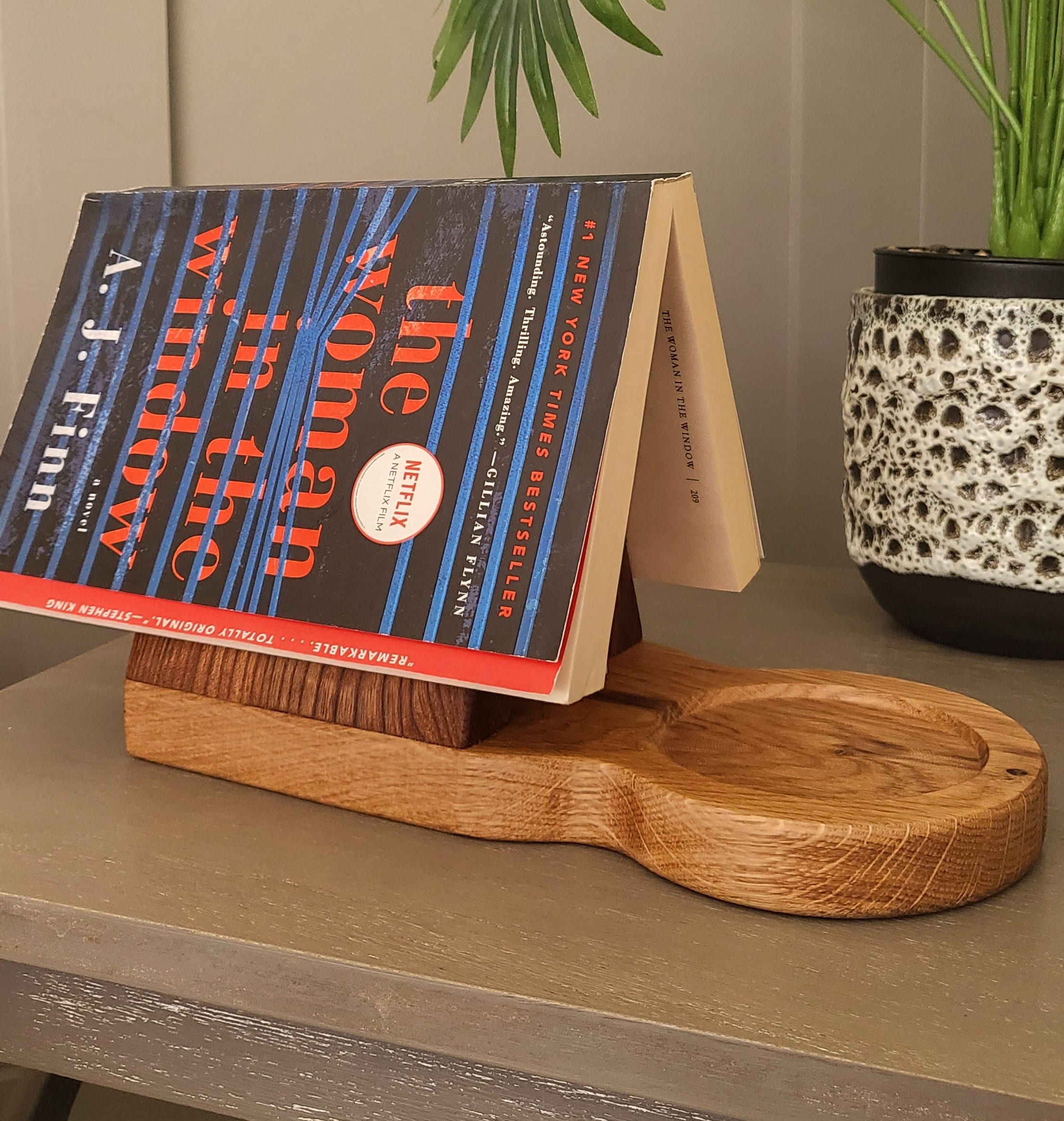 Handcrafted Oak Wooden Book Rest, Personalised With a Name or Book ...