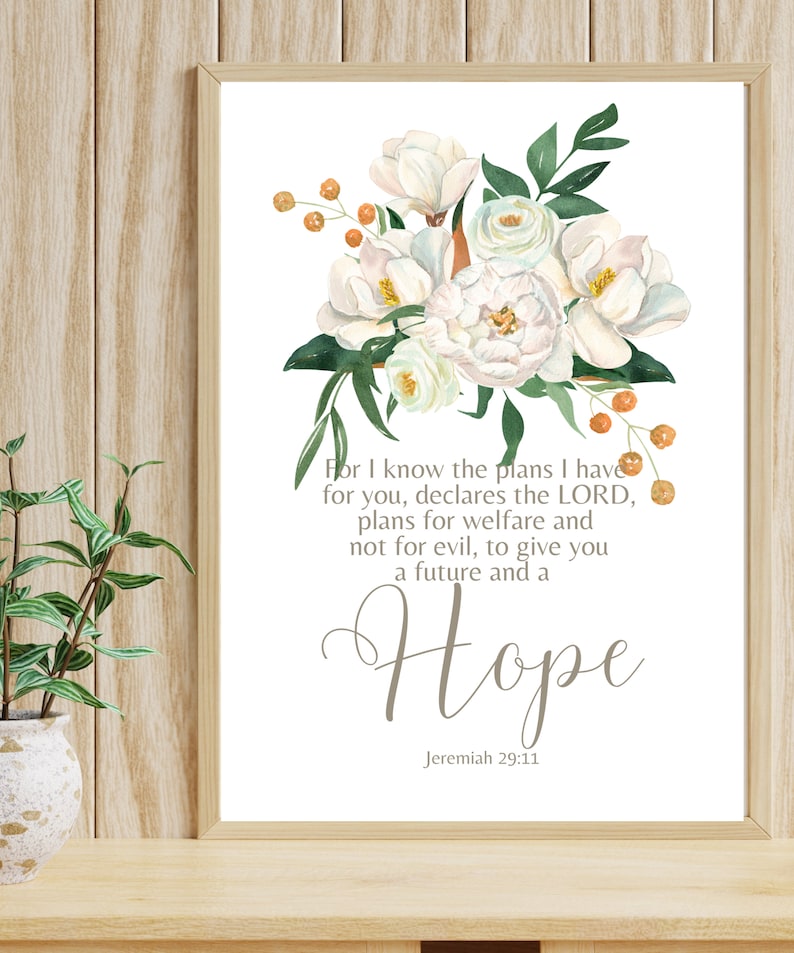 Beautiful Bible Verse About Hope, Beautiful Digital Print Art - Etsy