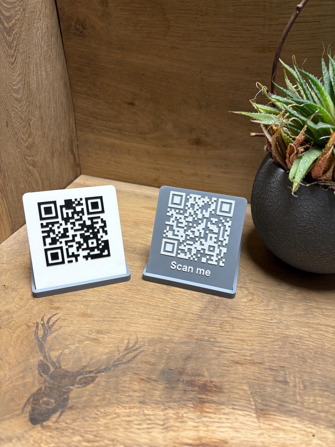 Personalizable QR Code Badge With Stand - Etsy