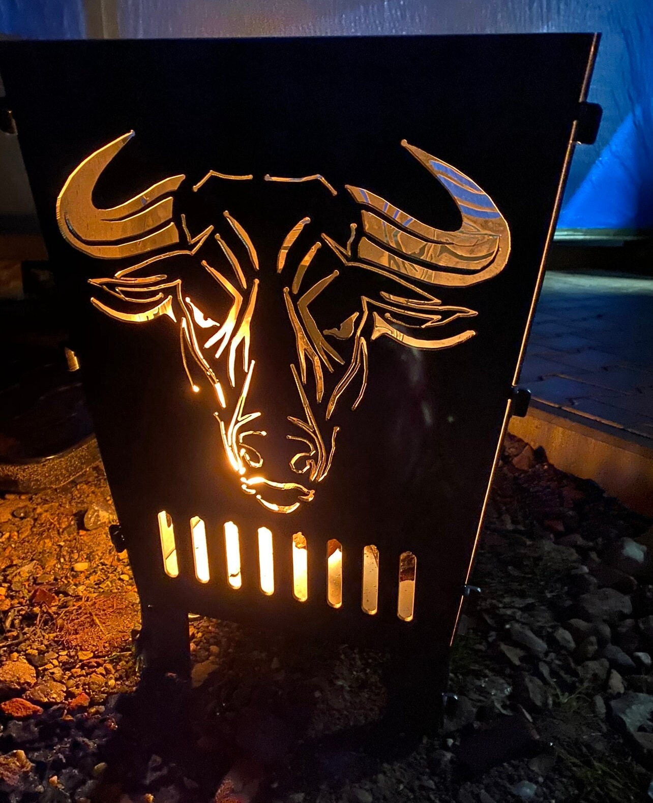 Fire Basket Deer Head and Bull Head DXF File - Etsy
