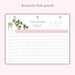 Monthly Plant Watering Checklist Template, Plant Care Tracker, House ...