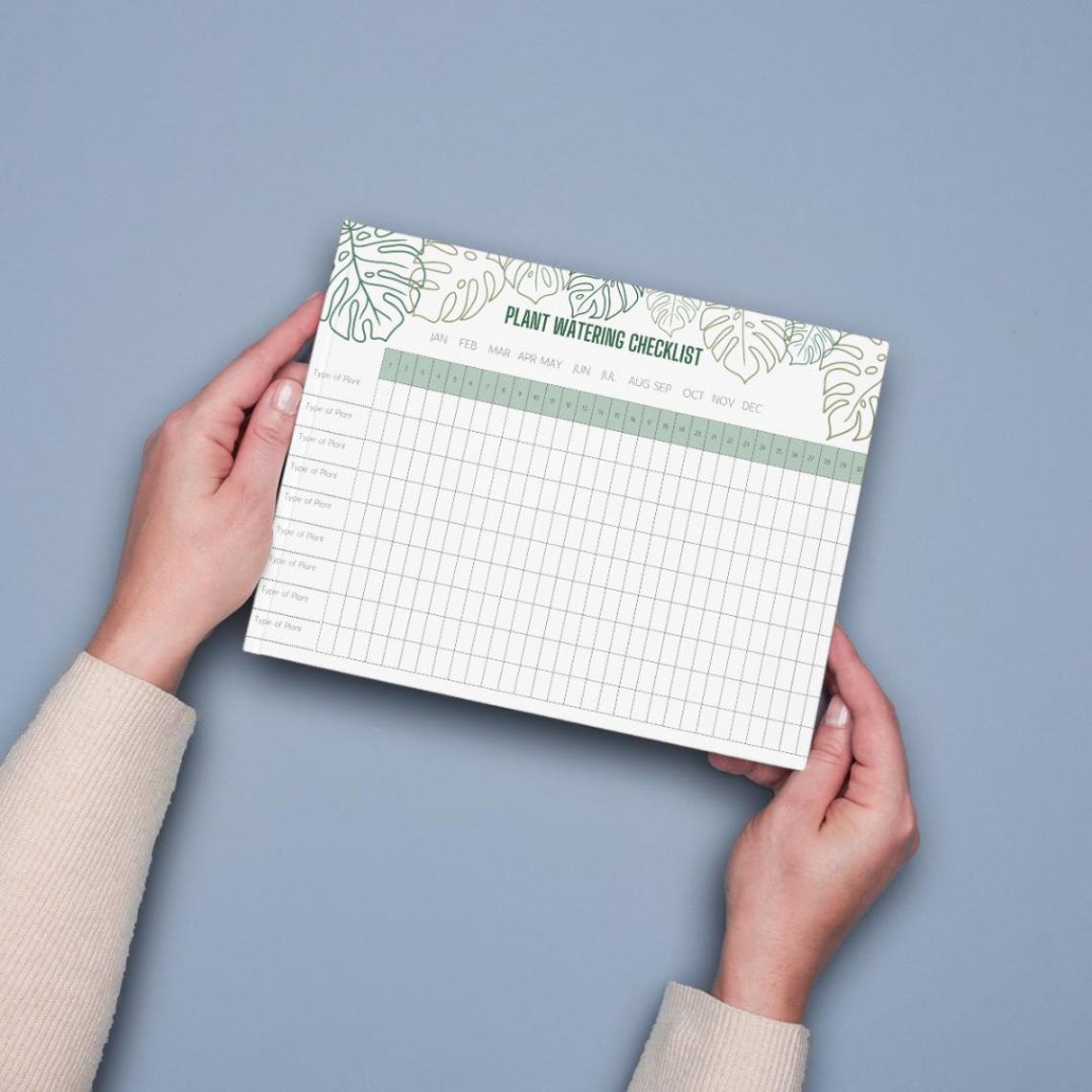 Plant Watering Tracker, House Plant Care Tracker, Watering Schedule ...