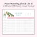 Monthly Plant Watering Checklist Template, Plant Care Tracker, House ...