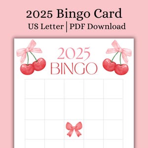 2025 Vision Board Bingo Card Printable, Blank Bingo Card, Manifestation ...