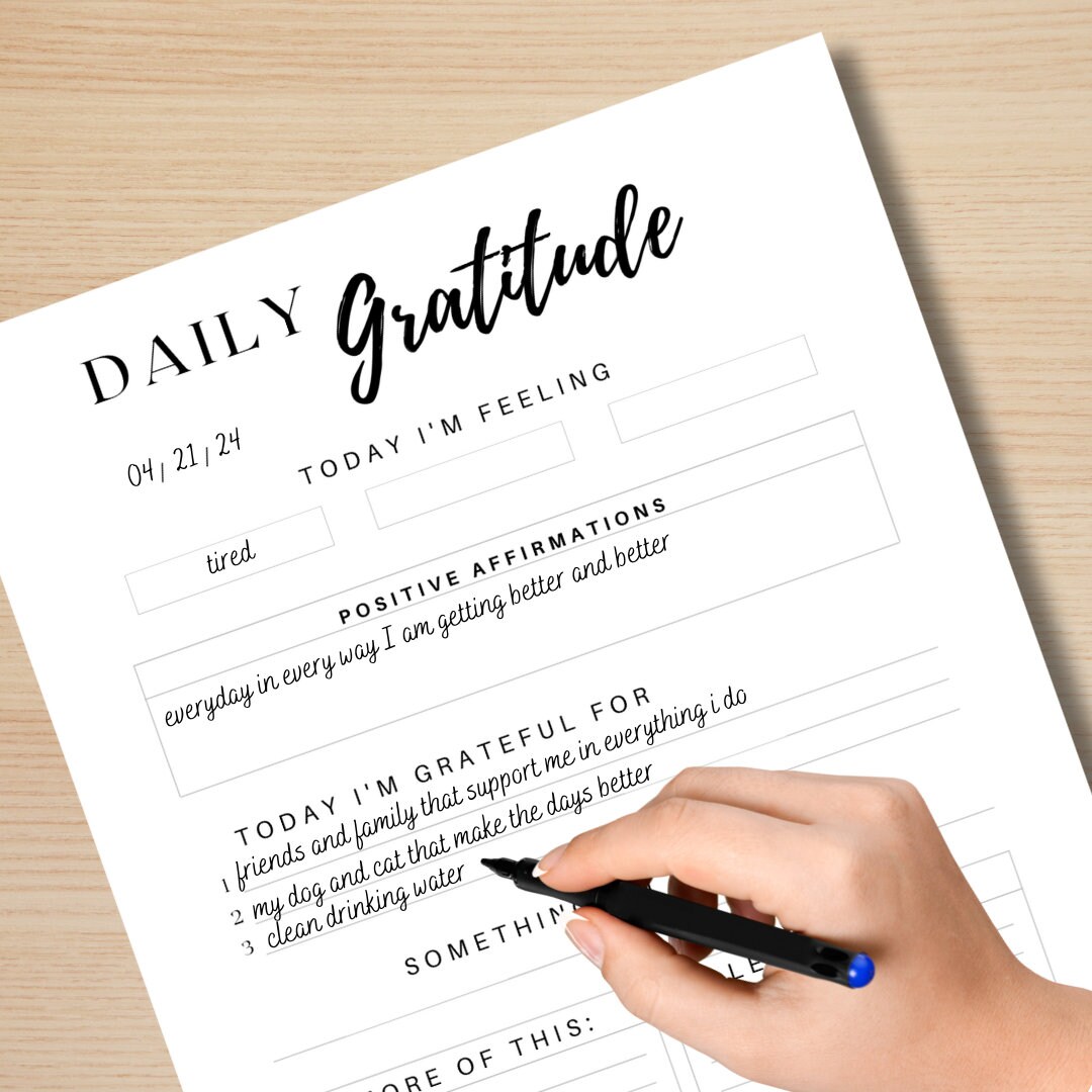Gratitude Journal, Daily Gratitude Journal, Monthly Gratitude Journal ...