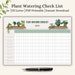Monthly Plant Watering Checklist, Plant Care Log, Watering Plant ...