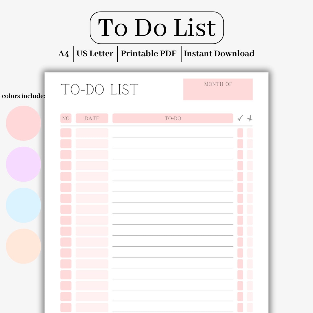 To Do List Printable, Priority Planner, Task List Template, Todo ...