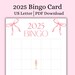 2025 Bingo Card Printable, New Years Resolutions and Manifestations ...