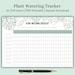 Plant Watering Tracker, House Plant Care Tracker, Watering Schedule ...