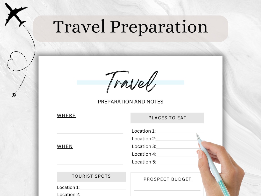 Printable Travel Planner, Vacation Template, Trip Itinerary Planner ...