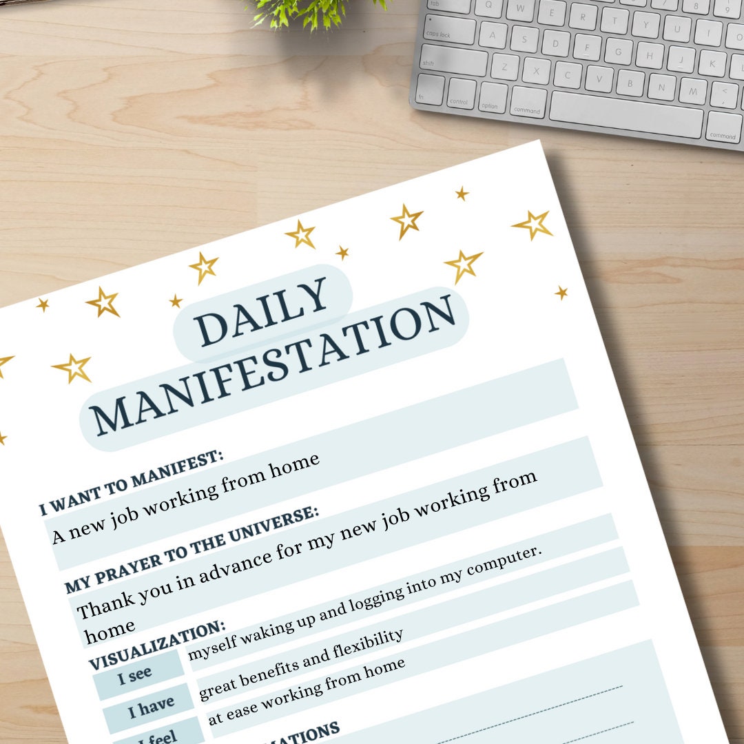 Manifestation Planner, Daily Manifestation Planner, Self-care Planner ...