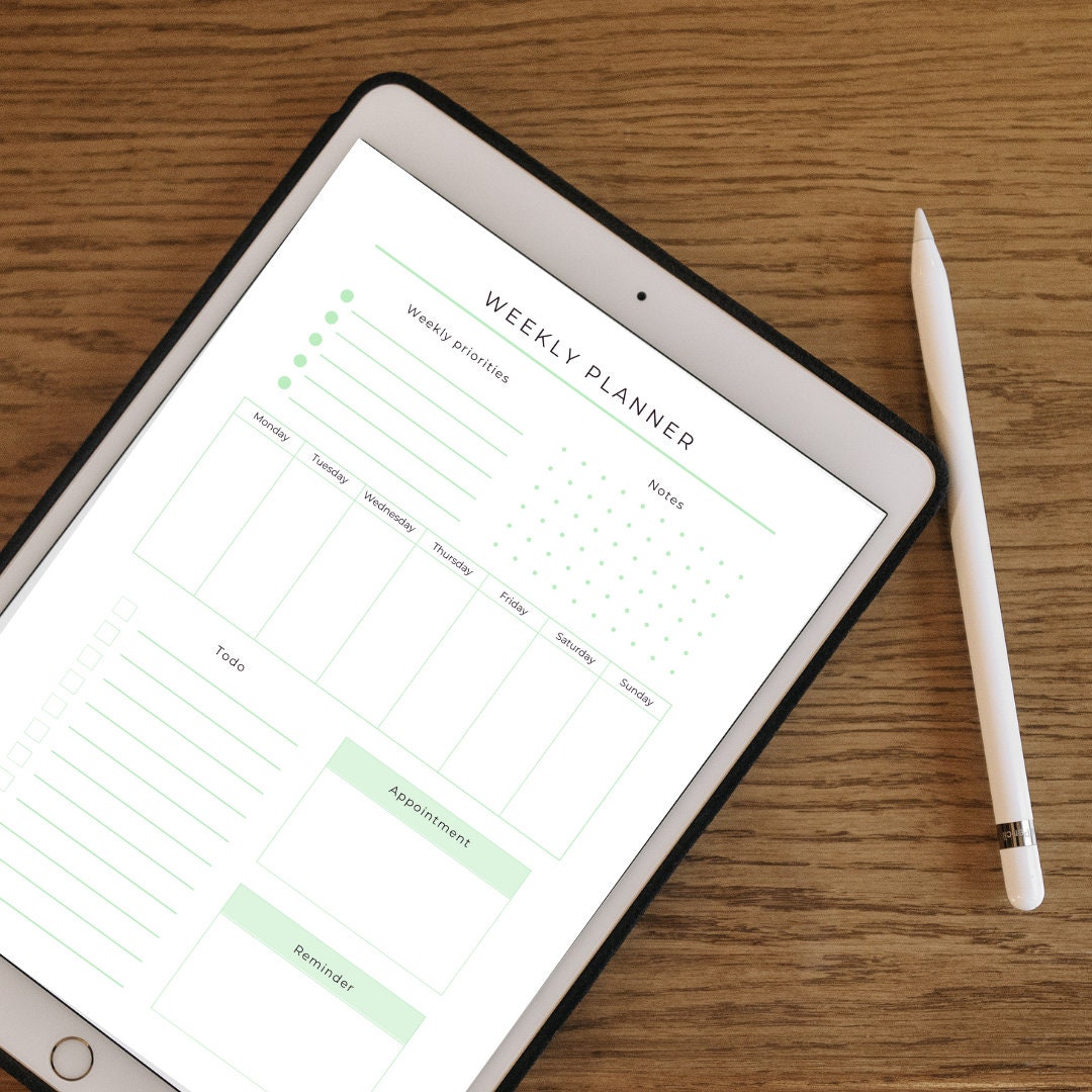 Weekly Organizer Template Printable, Weekly Schedule Planner, Todo List ...