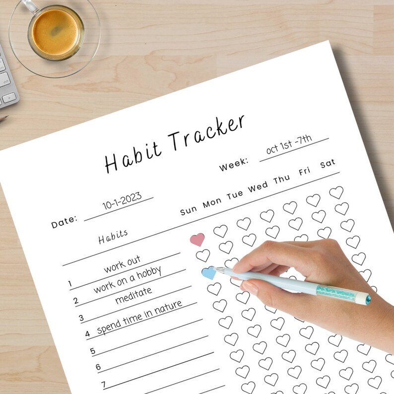 Weekly Habit Tracker, Printable Routine Tracker, Habit Tracker Template ...