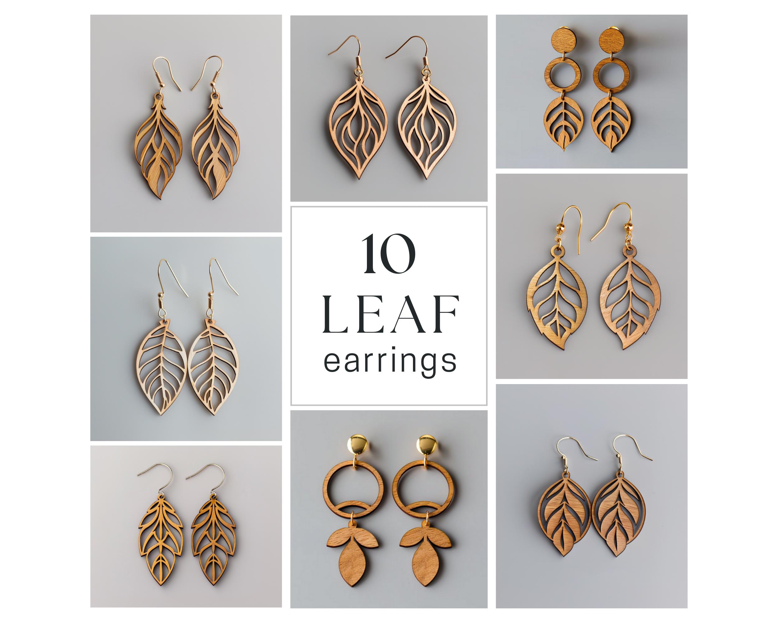Tree Wood Earring Svg Laser Cut File Digital Download - Etsy