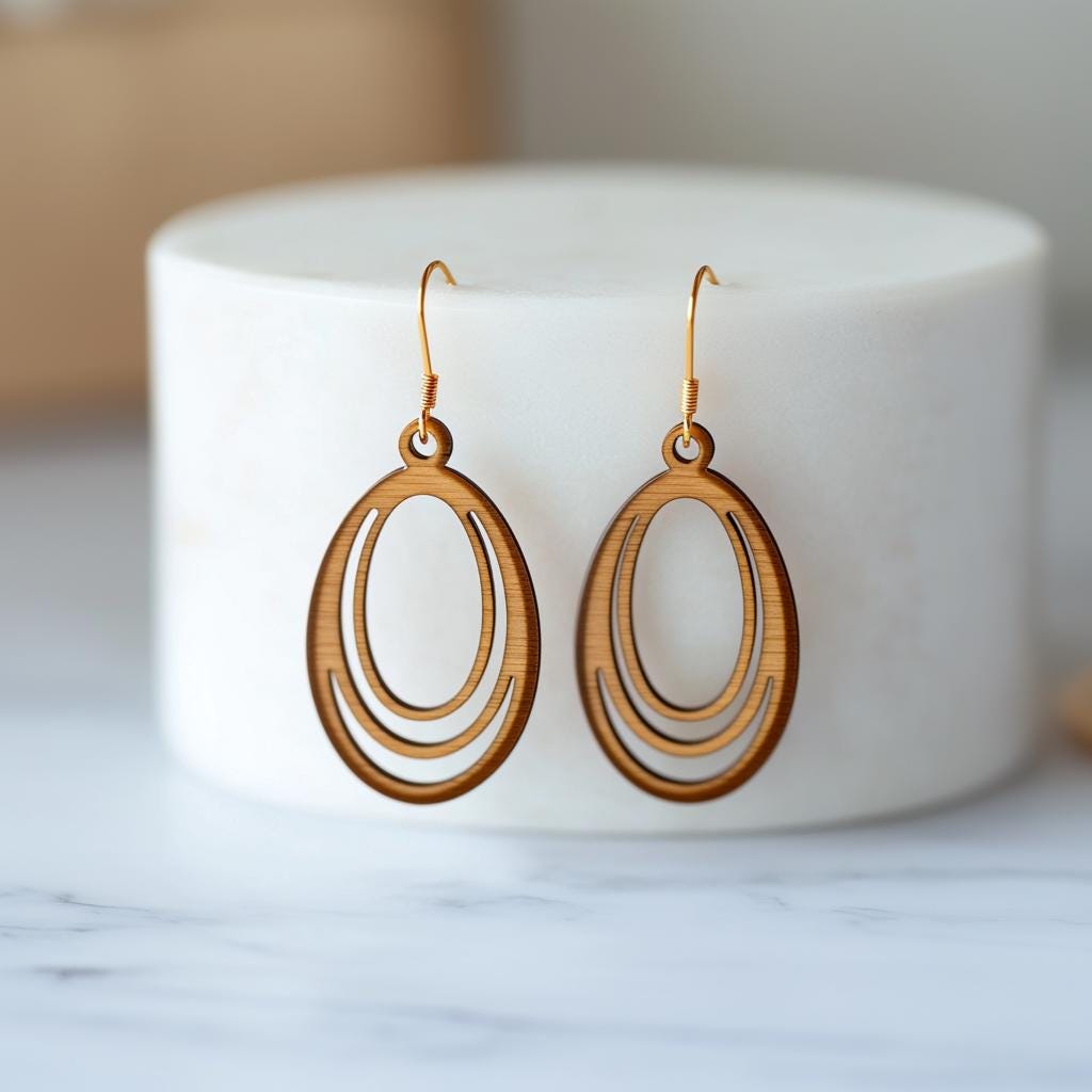 Tree Wood Earring Svg Laser Cut File Digital Download - Etsy