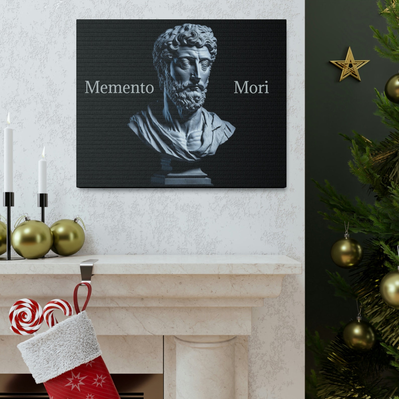 Memento Mori Minimalist Marcus Aurelius Stoic Quote Canvas, Stoicism ...