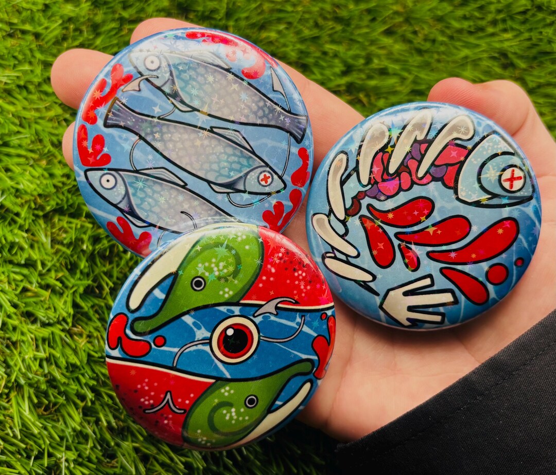 Fish Badges - Etsy