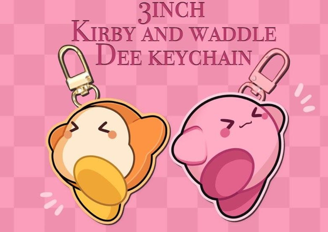 Kirby and Waddle Dee Keychain - Etsy
