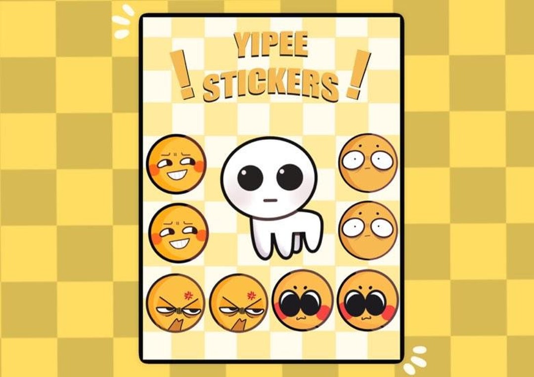 Yipee Emoji Sticker Sheet - Etsy